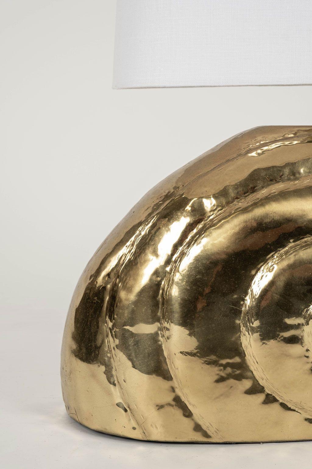 Polished Gilt-Brass Nautilus Lamp For Sale at 1stDibs