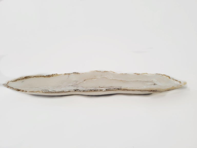 Polished Onyx Tray with Live Edge Regular For Sale at 1stDibs