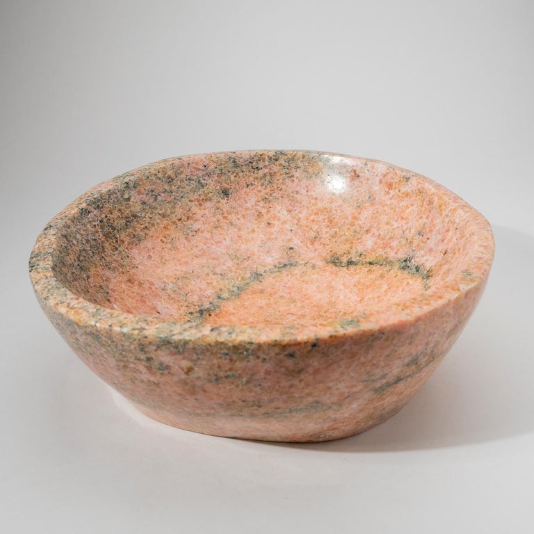 Polished Pink Sunstone Bowl from Madagascar '12.2 lbs' For Sale at 1stDibs