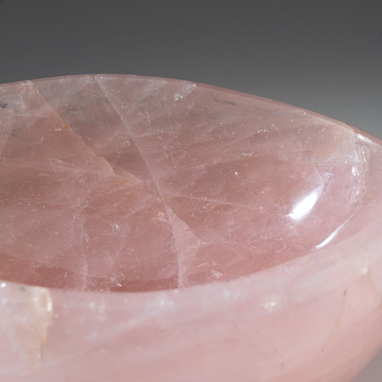 Polished Rose Quartz Dish from Brazil '11.2 lbs' For Sale at 1stDibs