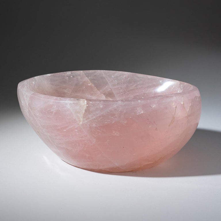 Polished Rose Quartz Dish from Brazil '11.2 lbs' For Sale at 1stDibs