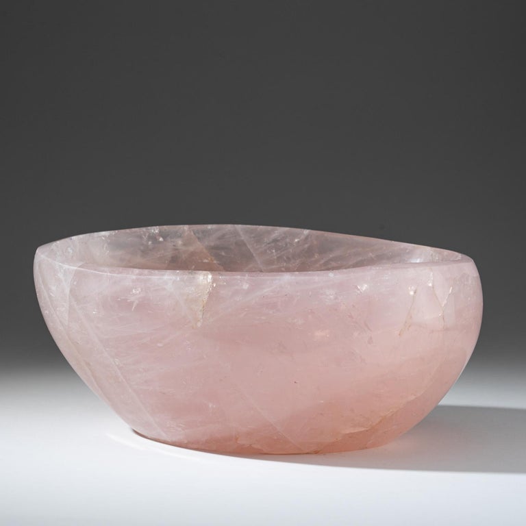 Polished Rose Quartz Dish from Brazil '11.2 lbs' For Sale at 1stDibs