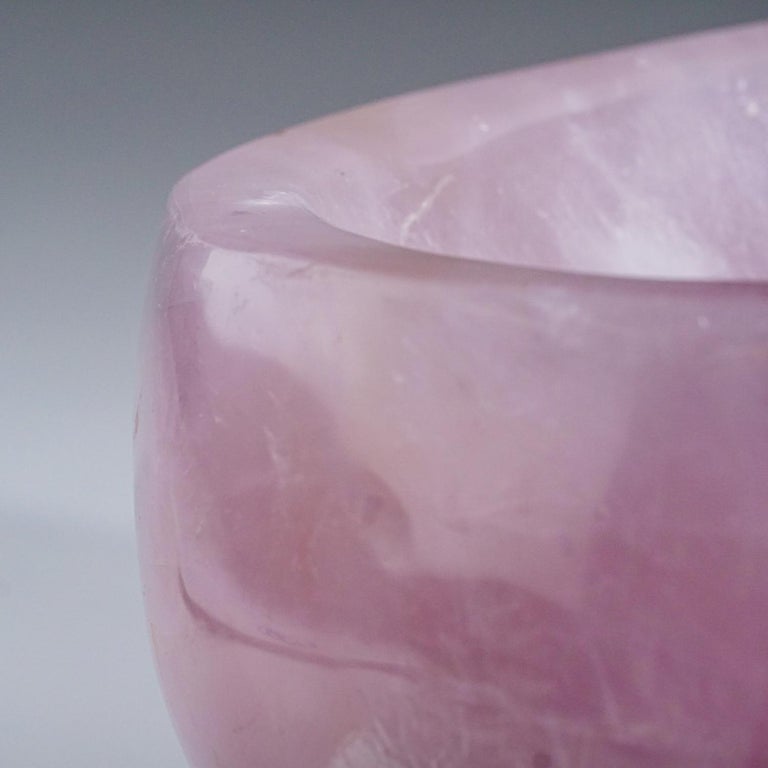 Polished Rose Quartz Dish from Brazil '17.6 lbs' For Sale at 1stDibs