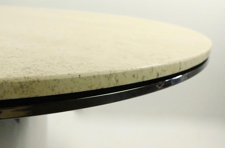 Polished Steel and Marble Anello Dining Table by Brueton at 1stDibs ...