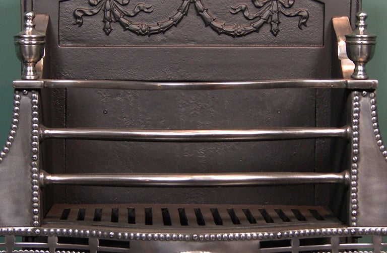 Polished Steel Dog Grate For Sale at 1stDibs