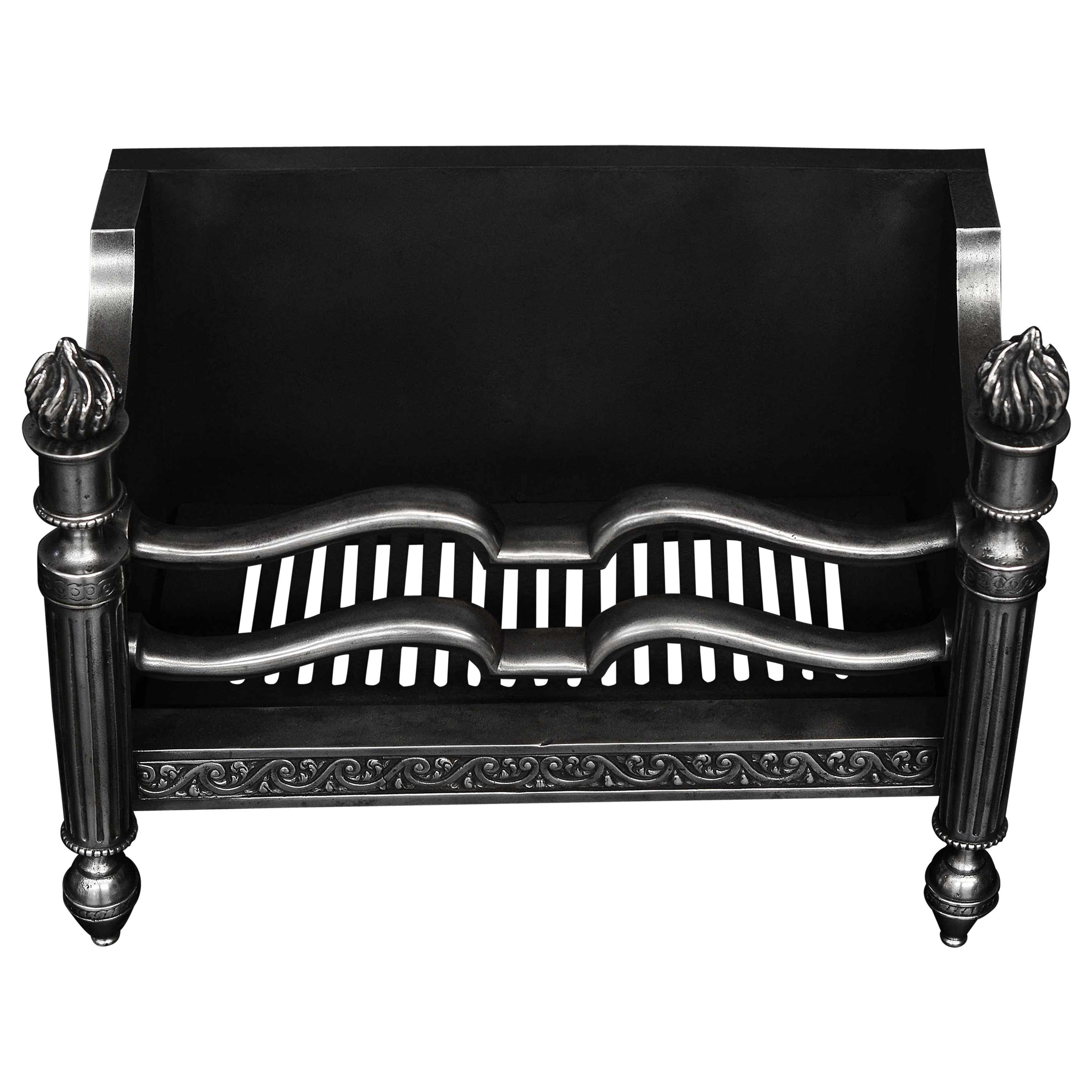 English Cast Iron Firebasket with Shepherd's Crook Finials For Sale at ...