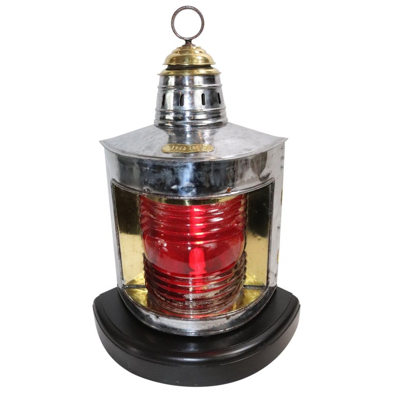 Polished Steel Ships Lantern For Sale at 1stDibs