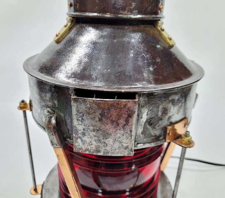 Polished Steel Ships Signal Lantern For Sale at 1stDibs