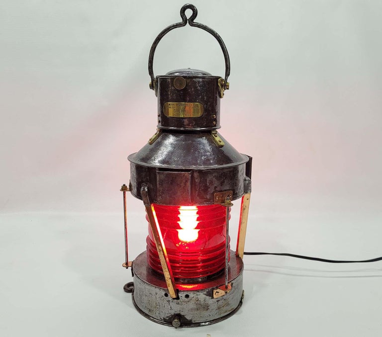 Polished Steel Ships Signal Lantern For Sale at 1stDibs