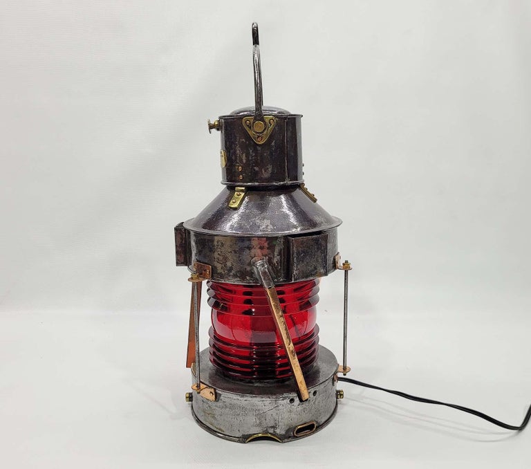 Polished Steel Ships Signal Lantern For Sale at 1stDibs