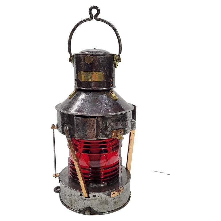 Polished Steel Ships Signal Lantern For Sale at 1stDibs
