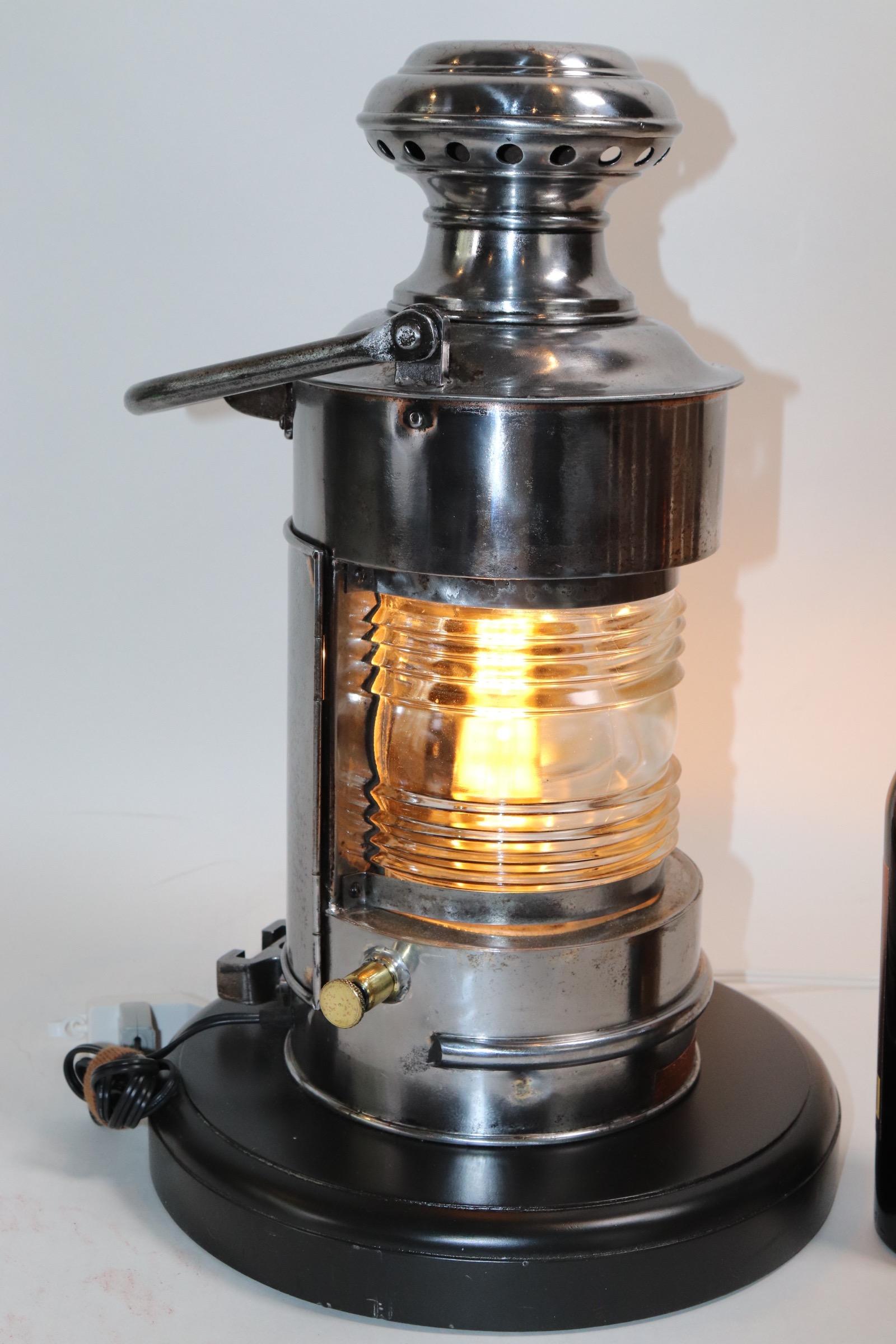 Polished Steel U.S. Navy Ships Lantern For Sale at 1stDibs