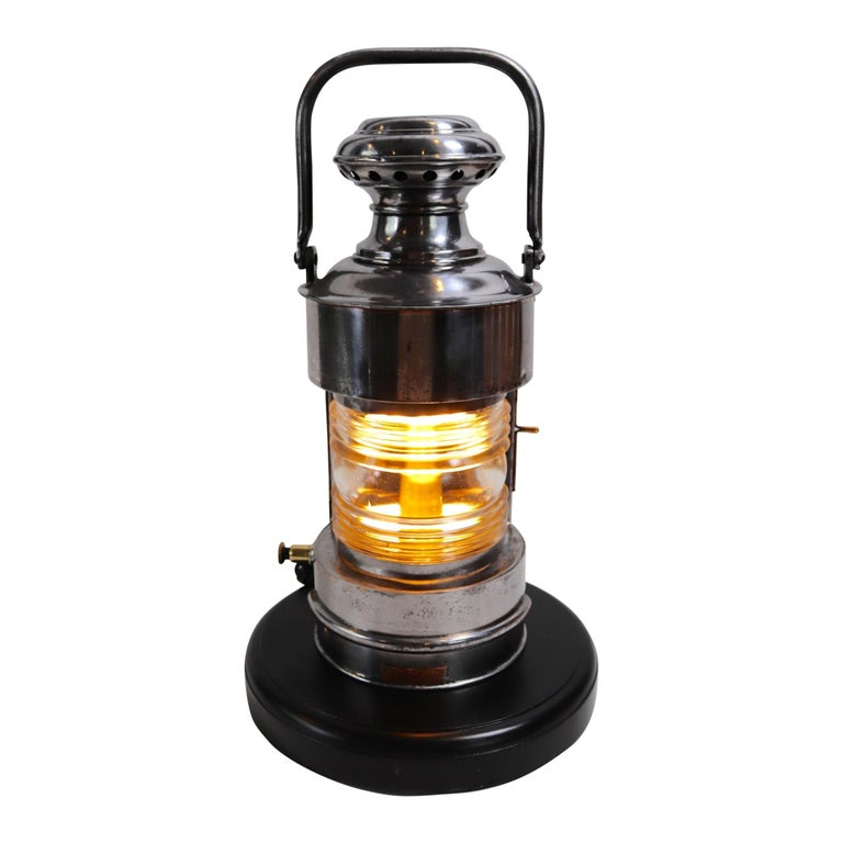 Polished Steel U.S. Navy Ships Lantern For Sale at 1stDibs