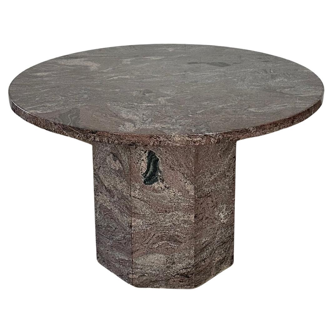 Polished Stone Round dining table For Sale at 1stDibs