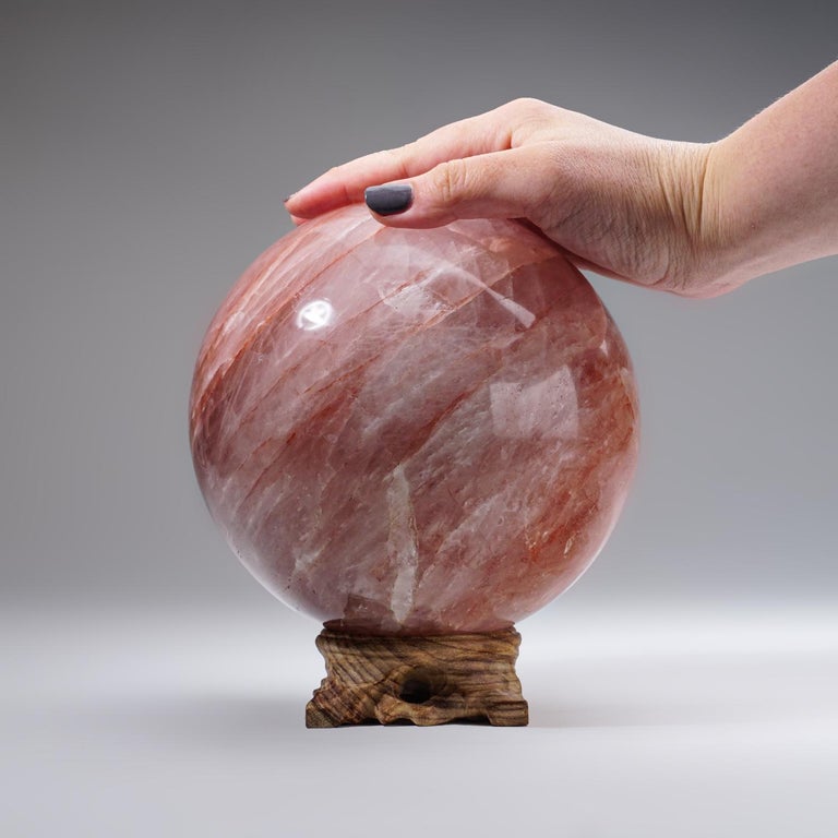 Strawberry Quartz Sphere from Madagascar For Sale at 1stDibs