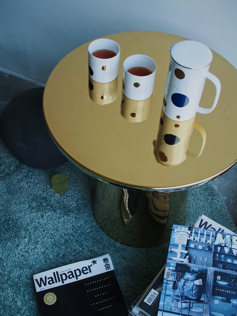 Polka Dot Chinese Linglong Porcelain 1 Teapot and 2 Cups Series For ...