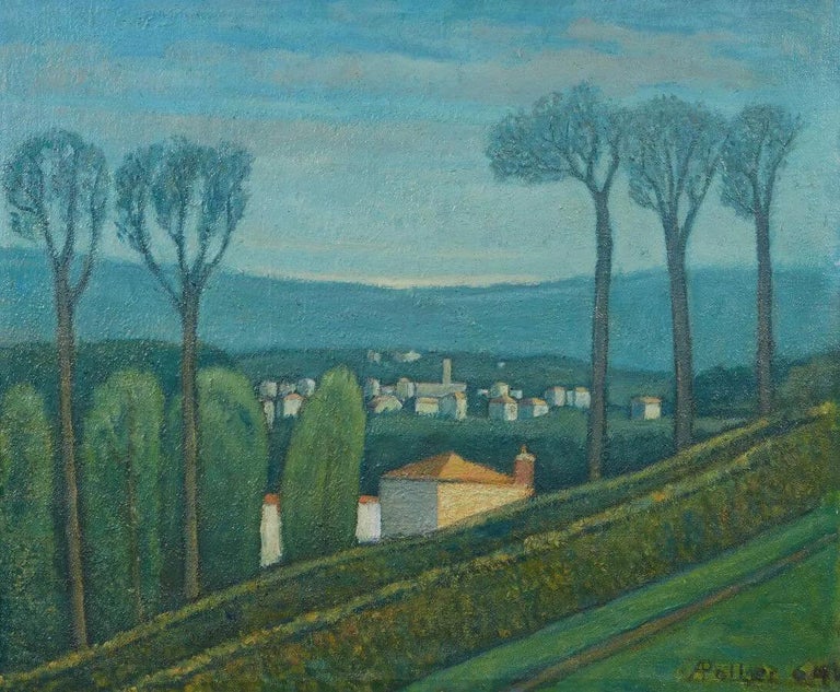Pollet A, 'active in Lille around 1960' "Mediterranean Landscape" Oil ...