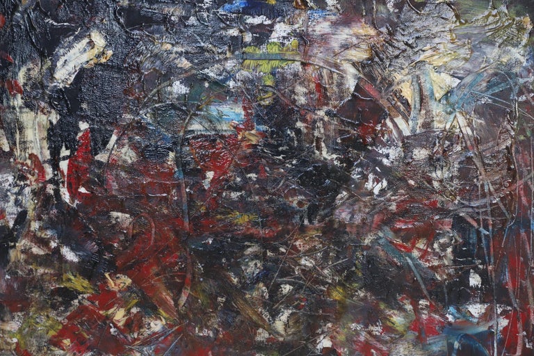 Pollock Style Oil Painting, 1978 For Sale at 1stDibs