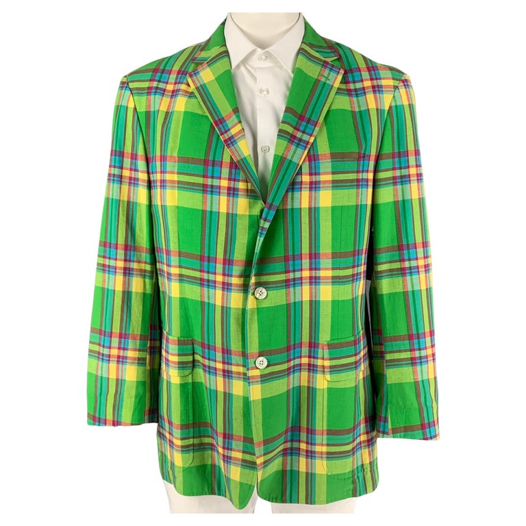 POLO by RALPH LAUREN Size L Multi-Color Plaid Cotton Sport Coat For ...