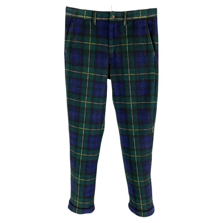 POLO by RALPH LAUREN x PALACE Size 30 Blackwatch Plaid Polyester Dress ...