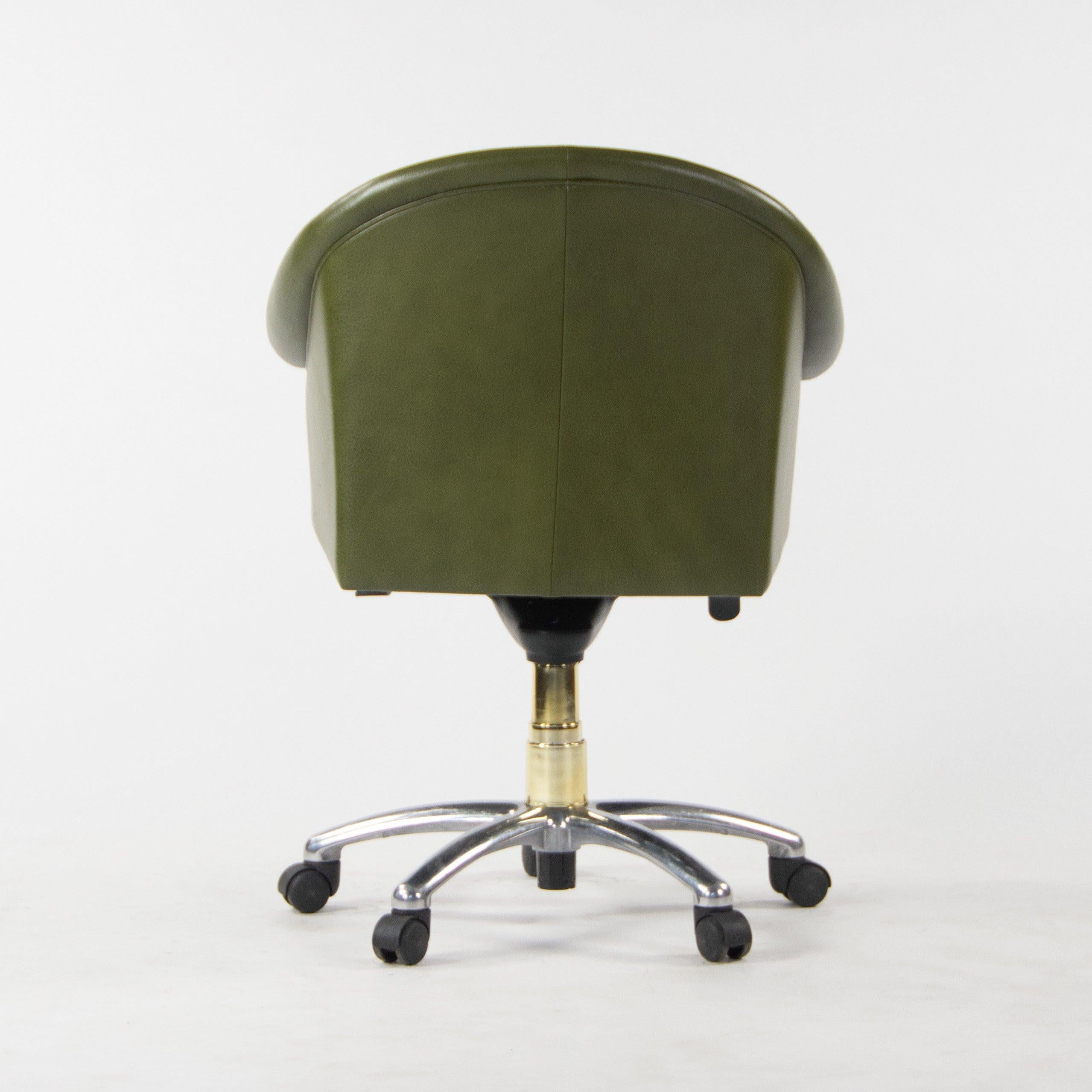 Poltrona Frau Green Leather Luca Scacchetti Sinan Office Desk Chair ...