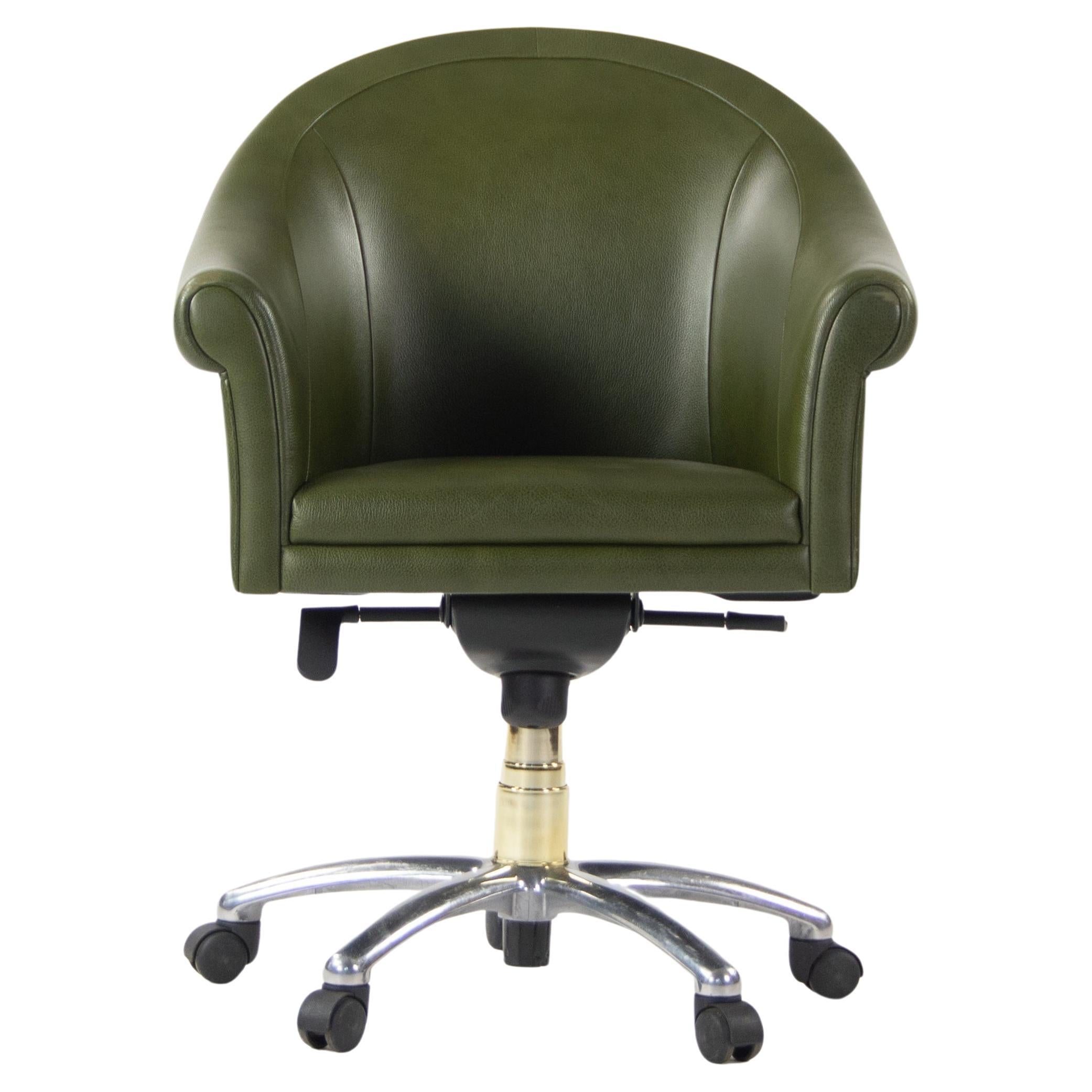 Poltrona Frau Green Leather Luca Scacchetti Sinan Office Desk Chair ...