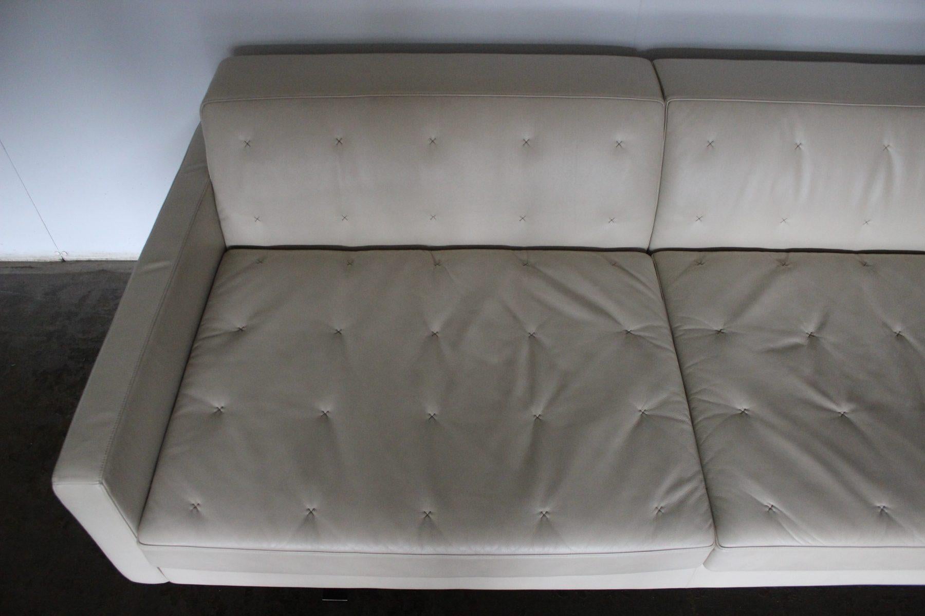 Poltrona Frau “Kennedee” 2-Seat Sofa, in “Panna 51” Pelle Frau SC ...
