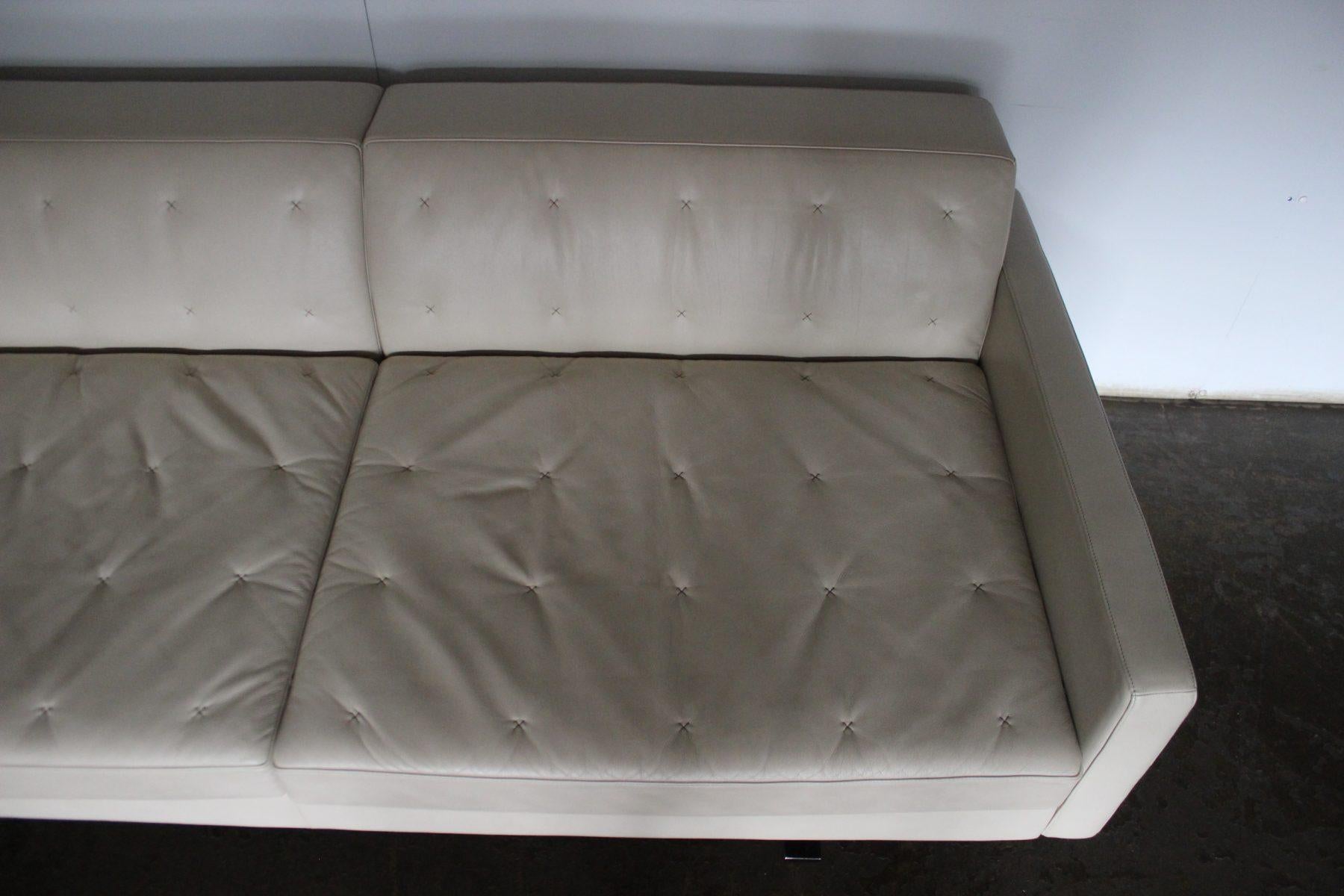 Poltrona Frau “Kennedee” 2-Seat Sofa, in “Panna 51” Pelle Frau SC ...
