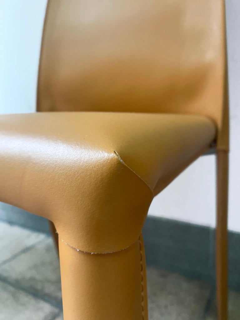 Poltrona Frau, Pair of Frag Chairs Fawn Leather For Sale at 1stDibs