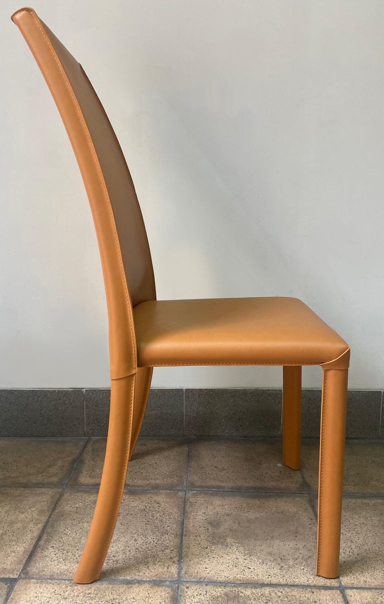 Poltrona Frau, Pair of Frag Chairs Fawn Leather For Sale at 1stDibs