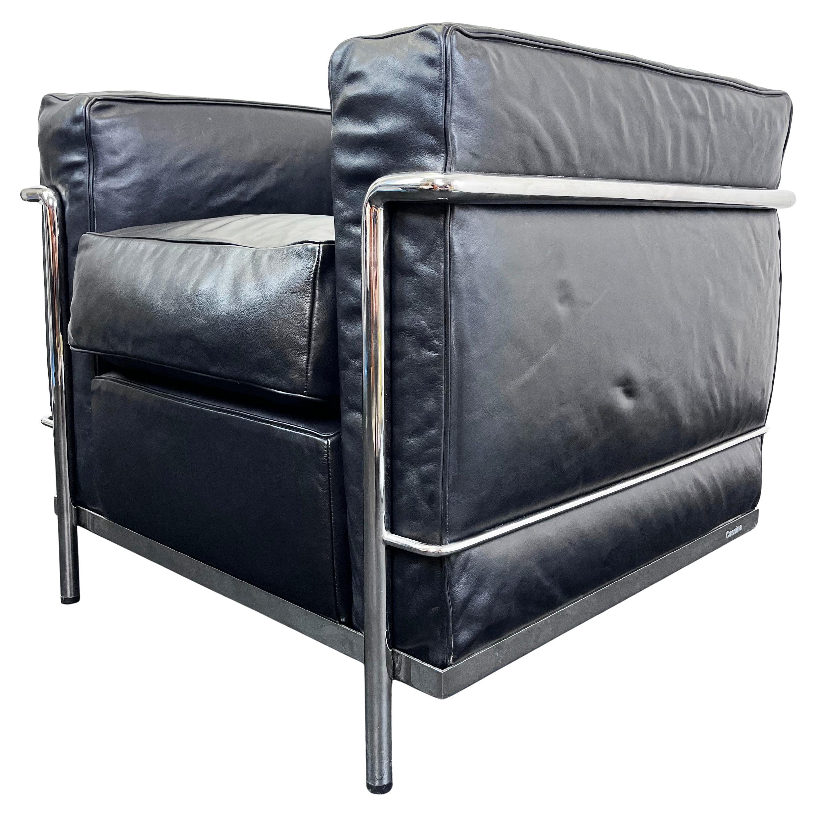 Modernist LC2 Easy Chair by Le Corbusier and Charlotte Perriand for ...