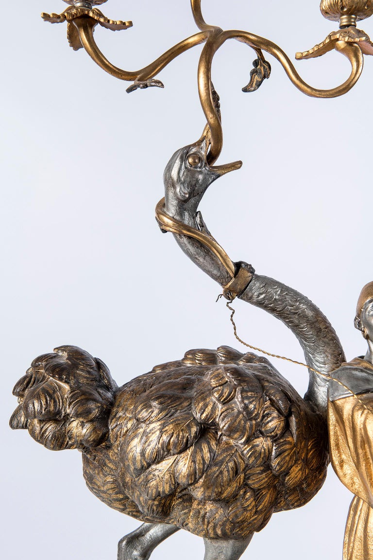 Polychrome Alloy Bronze Garniture, Orientalist Style, 1860 For Sale at ...