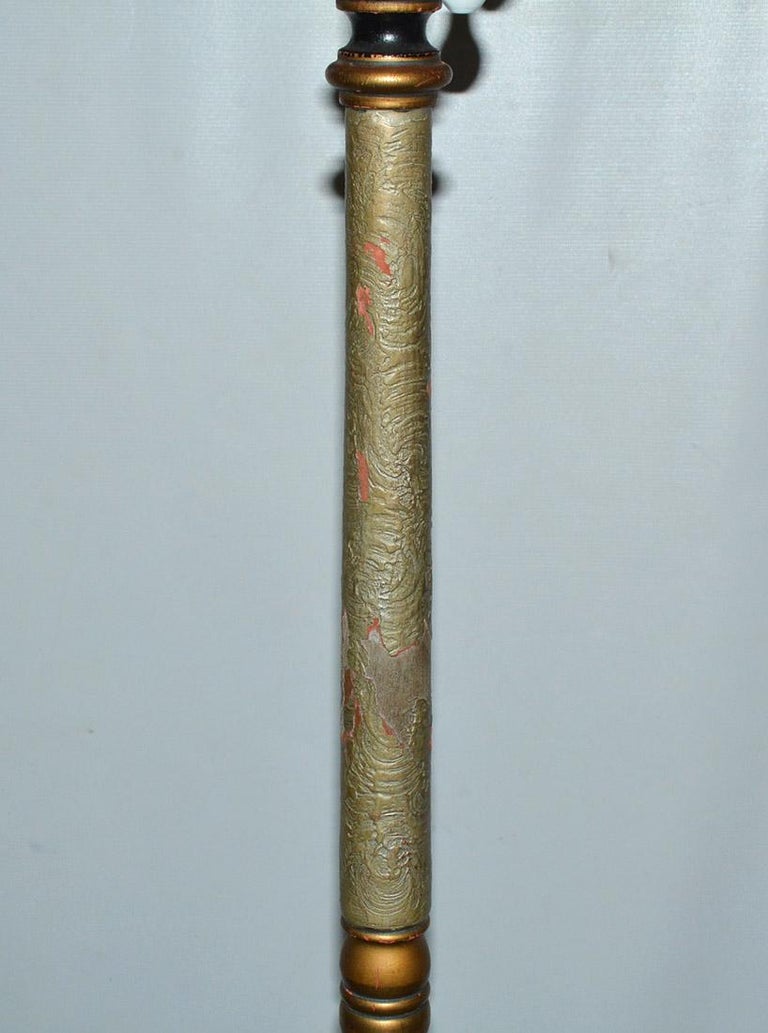 Polychrome and Giltwood Italian Standing Floor Lamp at 1stDibs