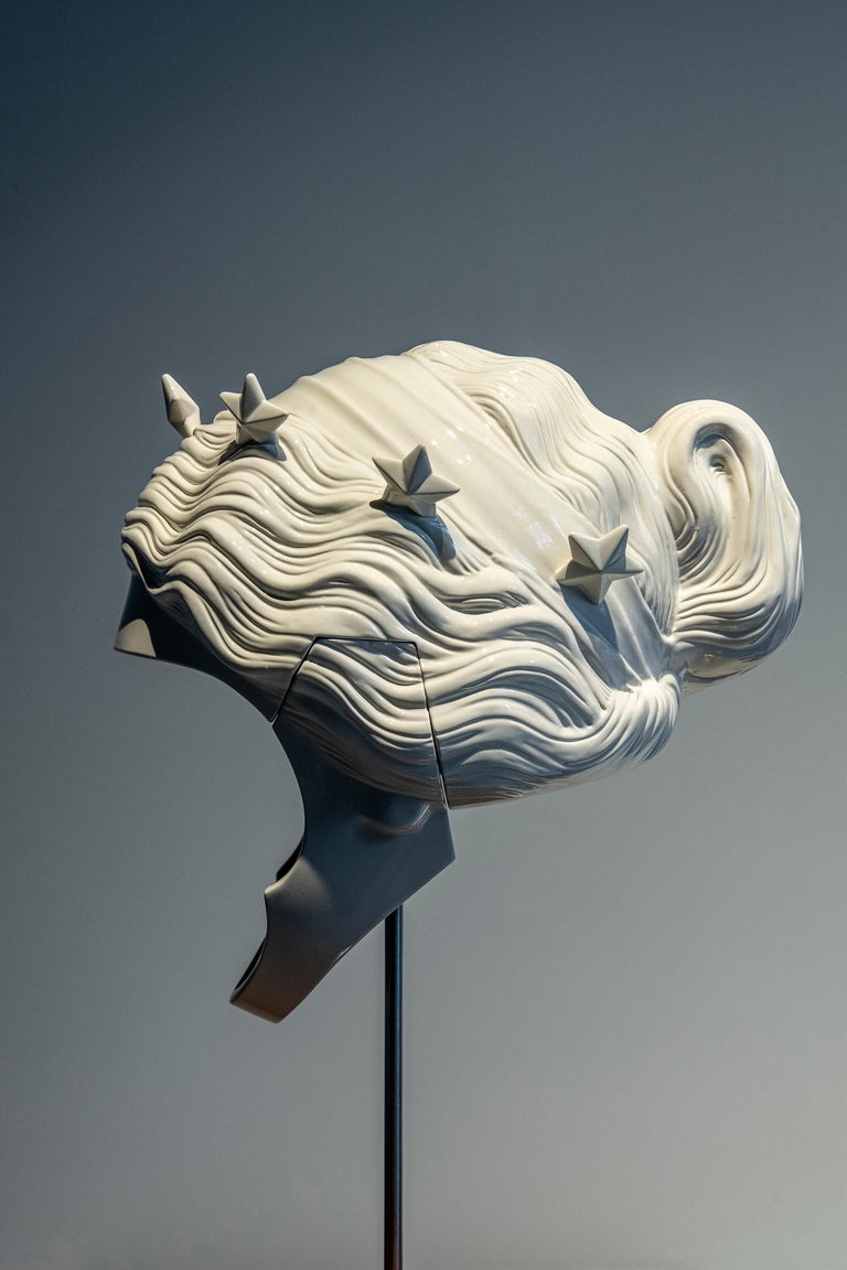 Polyester Resin Helmet Sculpture "Nicée" by Fabián Bercic, Argentina ...
