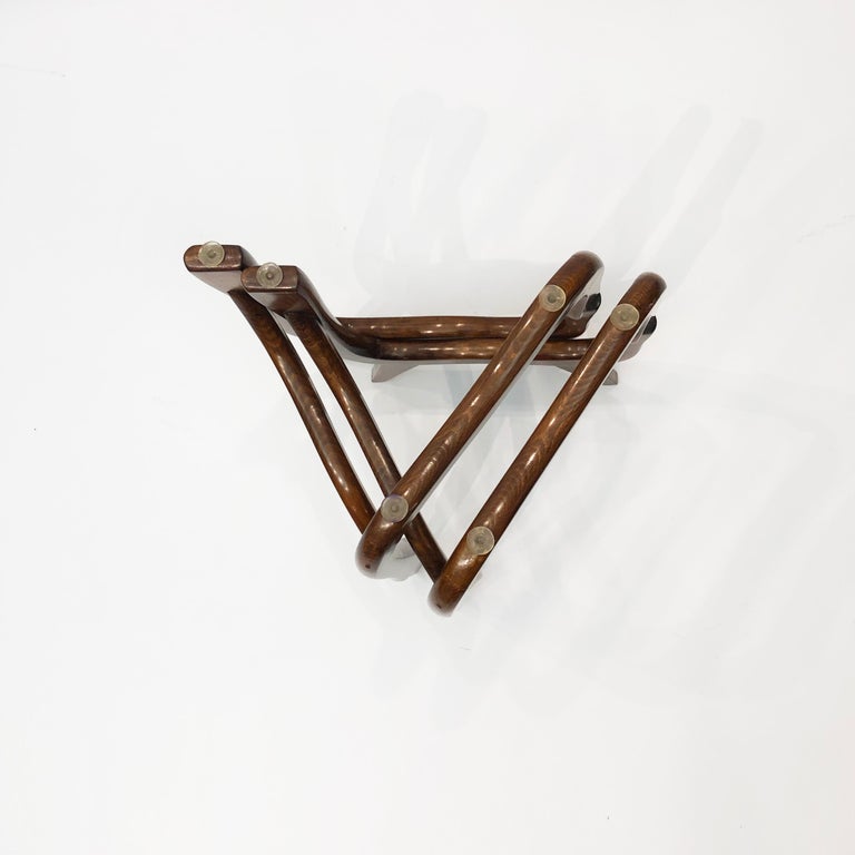 Polymorphic Teak Glass Side Tables 1950s Midcentury Italian Vintage ...