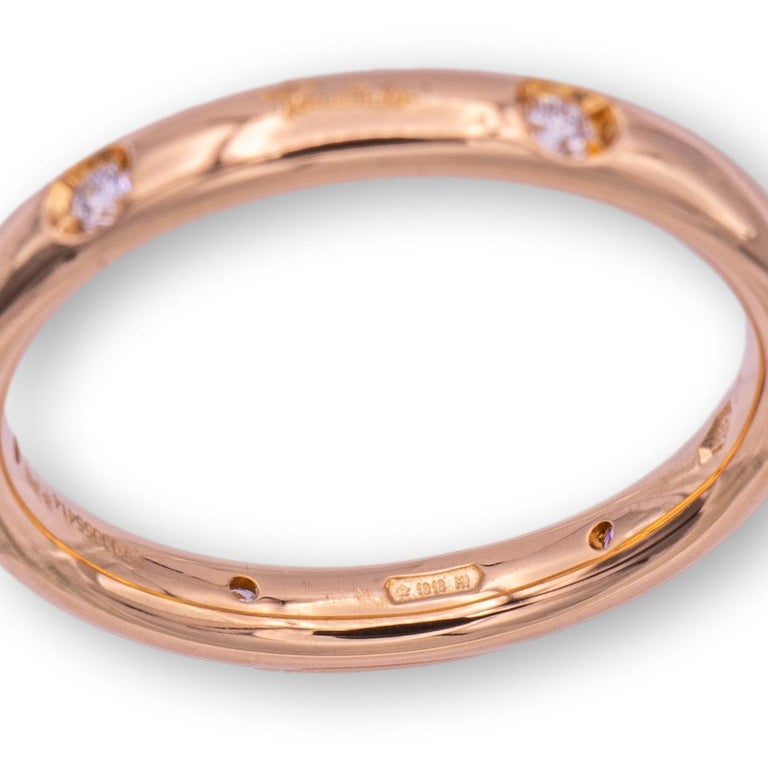 Pomellato 18K Rose Gold Lucciole Diamond .13ct Band Ring For Sale at ...