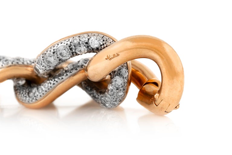 Pomellato 18 Karat Rose Gold "Tango" Bracelet with Diamonds at 1stDibs ...