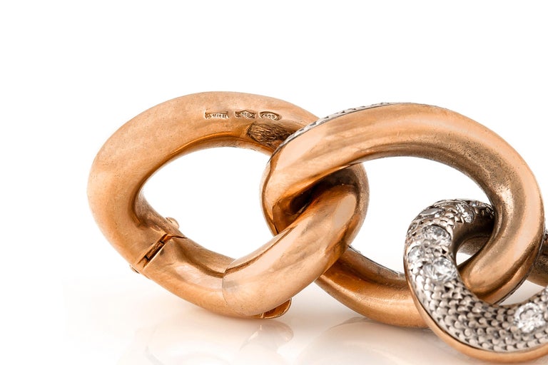 Pomellato 18 Karat Rose Gold "Tango" Bracelet with Diamonds at 1stDibs ...
