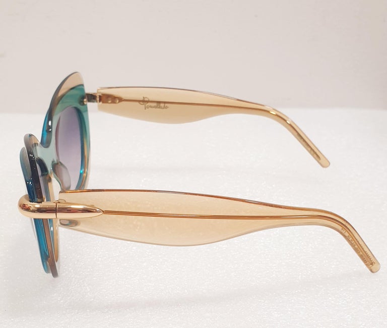 Pomellato 51MM Double Cat Eye Sunglasses For Sale at 1stDibs