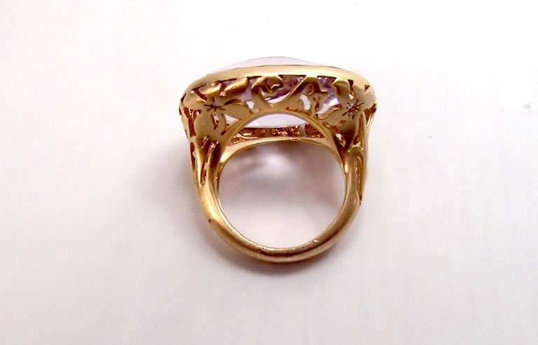 Pomellato Arabesque 18kt Rose Gold and Amethyst Cocktail Ring size 51 ...