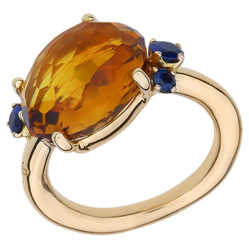 POMELLATO Gold, Rock Crystal, Ruby and Diamond Ring at 1stDibs