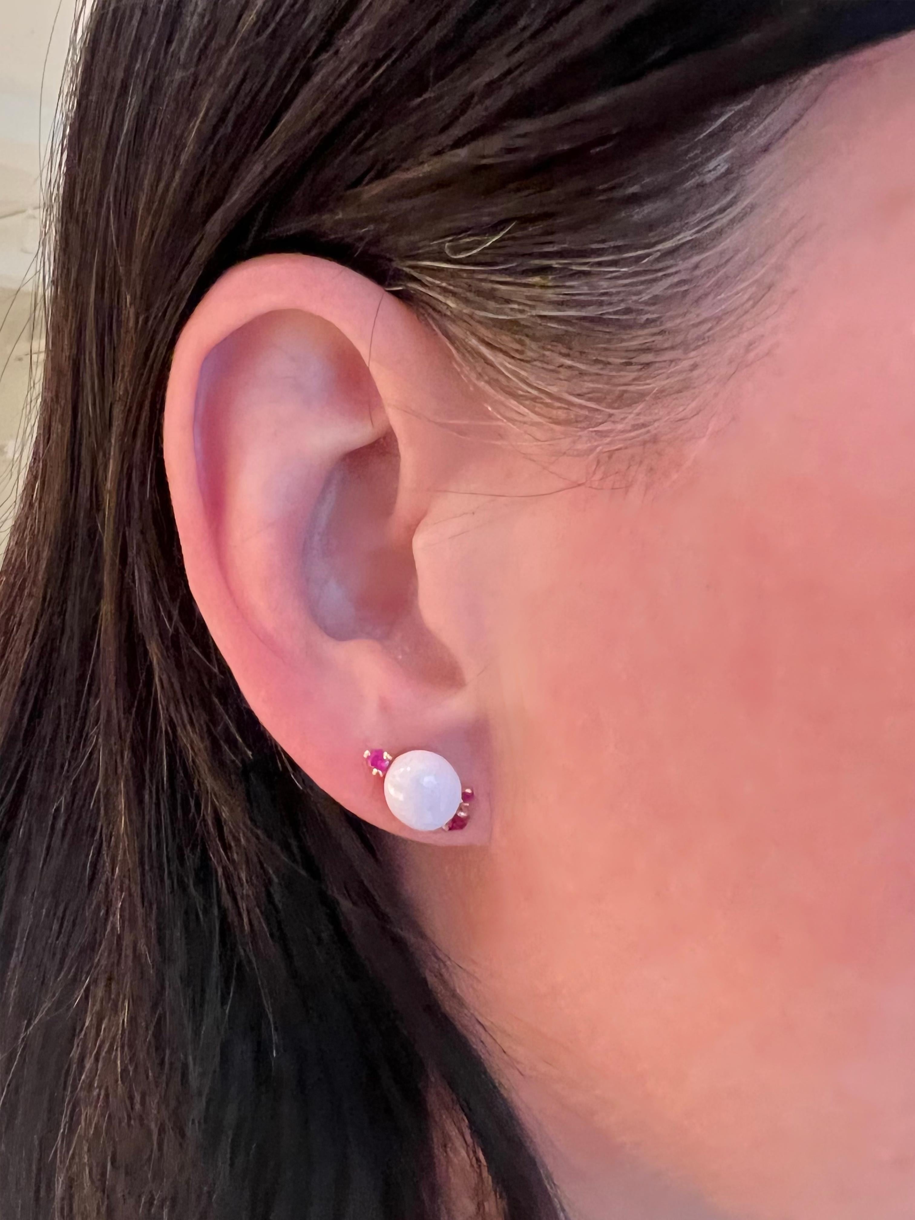 Pomellato Capri 18 Karat Gold Ceramic Ruby Dangle Day/Night Earrings c ...