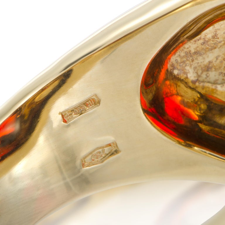 Pomellato Capri 18 Karat Yellow Gold Garnet Cabochon Heart Ring For ...