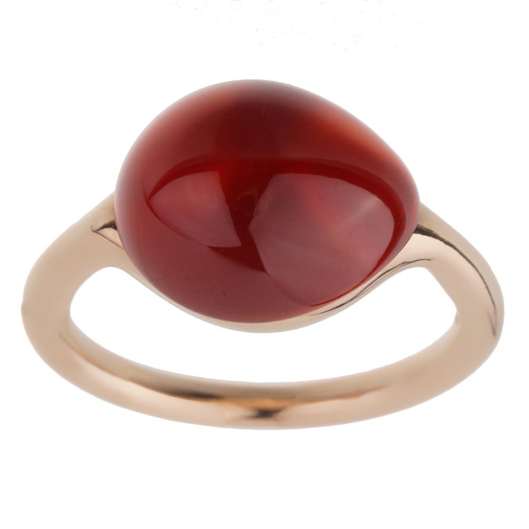 Pomellato Carnelian Rose Gold Cocktail Ring at 1stDibs