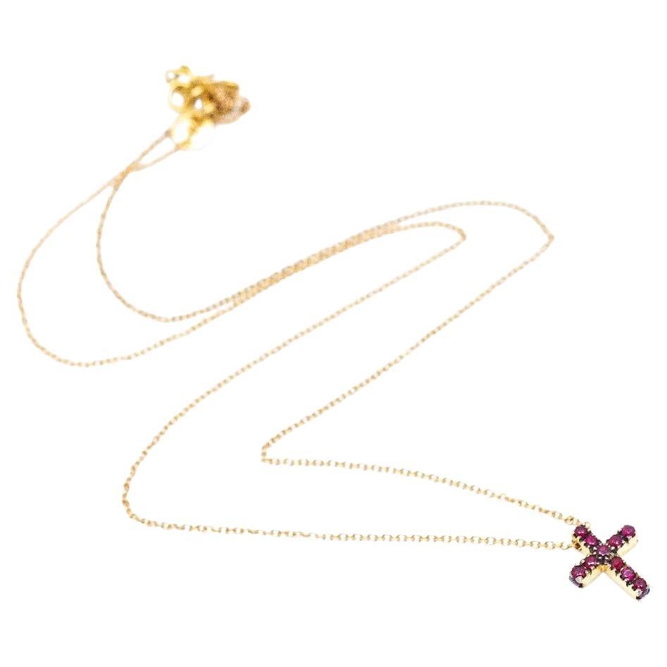 POMELLATO CROSS Necklace in Rose Gold For Sale at 1stDibs