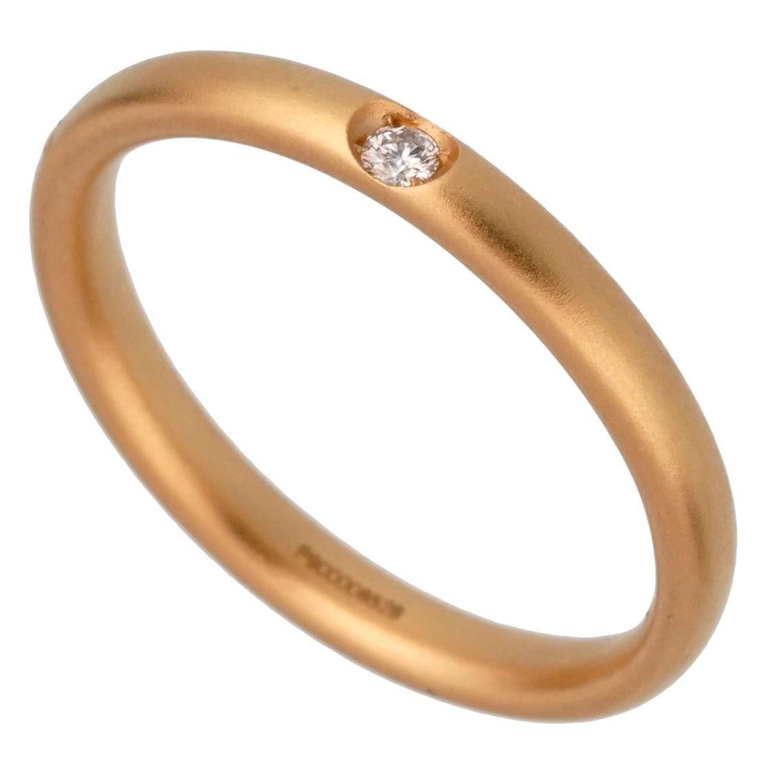 Pomellato Diamond Rose Gold Band Ring For Sale at 1stDibs