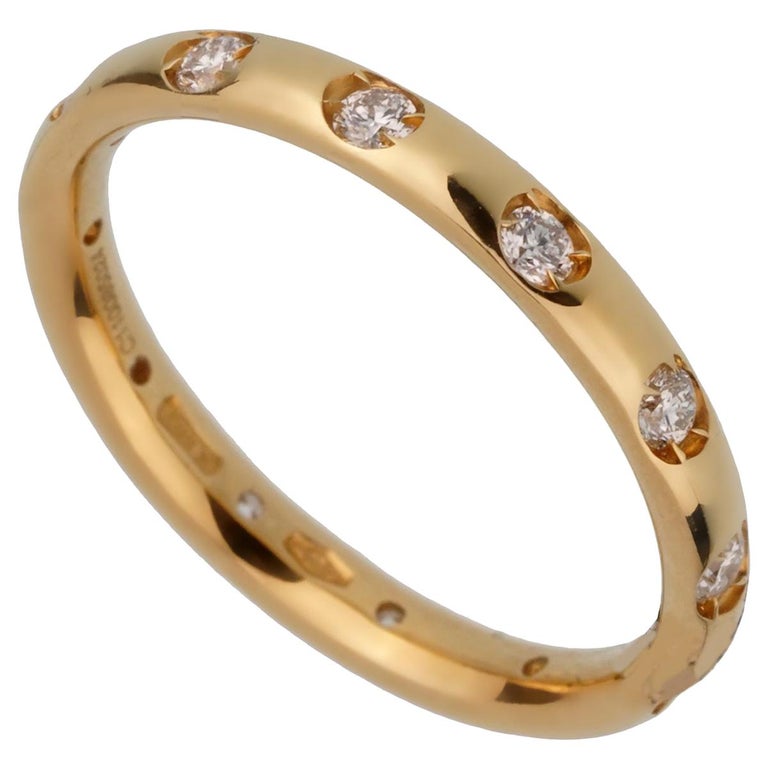 Pomellato Diamond Yellow Gold Band Ring For Sale at 1stDibs