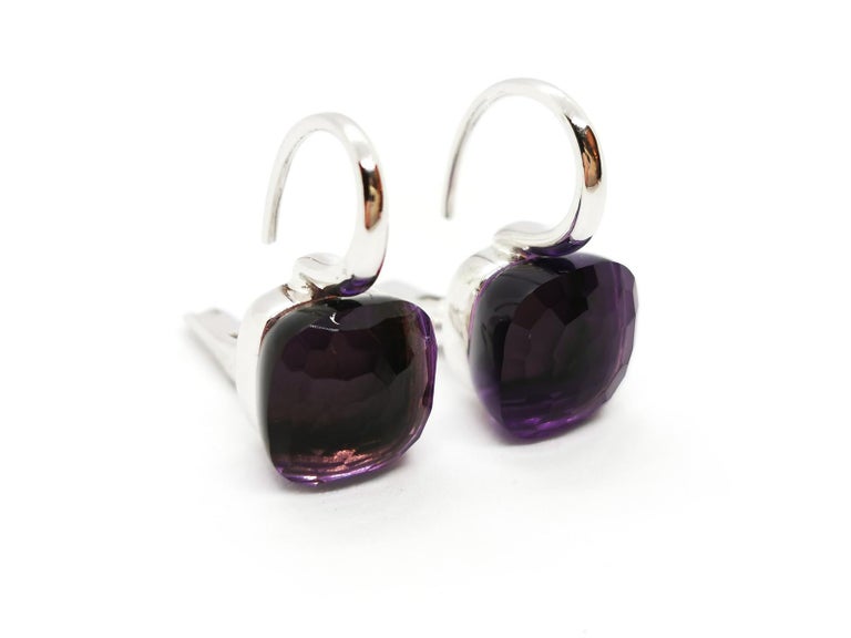 Pomellato Drop Earrings Nudo White Gold Amethyst For Sale at 1stDibs
