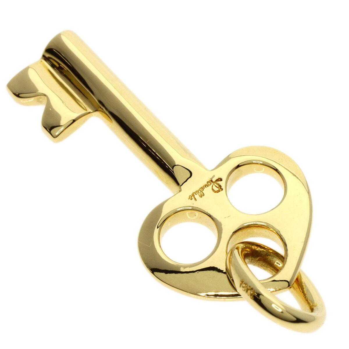 POMELLATO ITALY 18k Yellow Gold Heart Key Pendant Vintage For Sale at ...