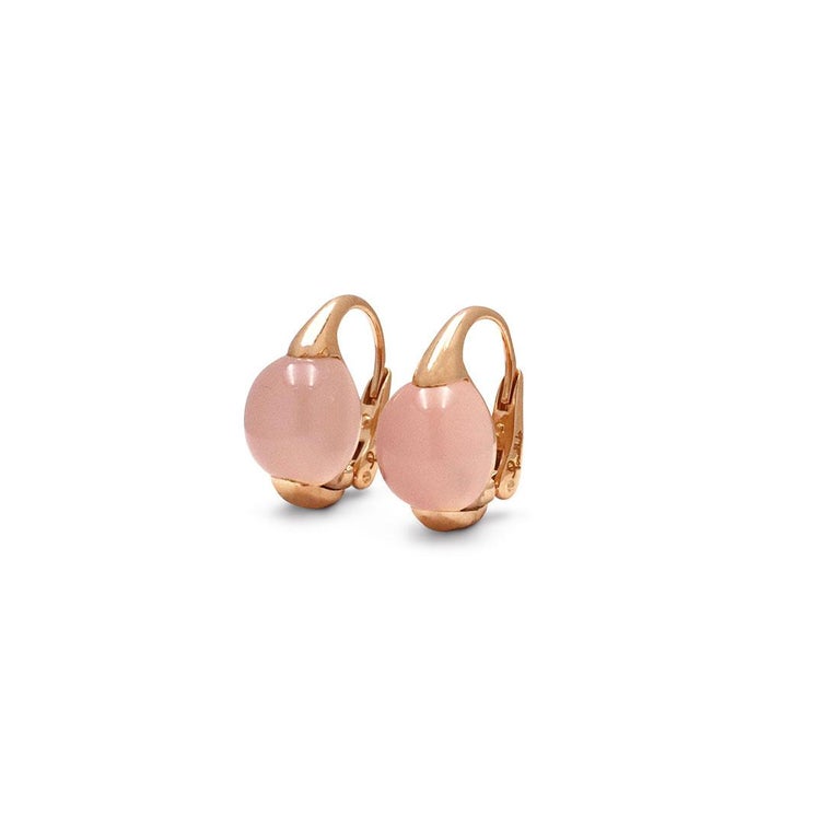 Pomellato Luna Rose Gold Quartz Earrings at 1stDibs
